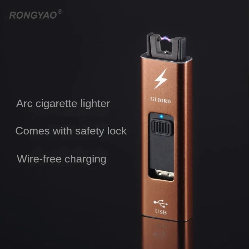 G11 Sliding Single Arc Windproof USB Charging Lighter With Built-in ...