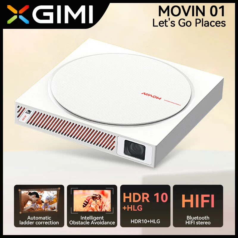 XGIMI MOVIN 01 HD 720P DLP 3D mini проектор 450Ansi 1G+16G Wifi Bluetooth Screenless TV Home ...