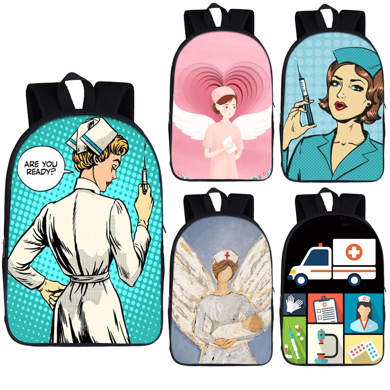Cartoon-Angel-Nurse-Doctor-Backpack-for-Teenager-Girls-Daypack-Children ...
