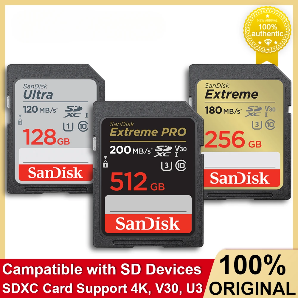 SanDisk-Camera-SD-Card-SDHC-SDXC-UHS-I-Memory-Cards-Original-Sandisk ...
