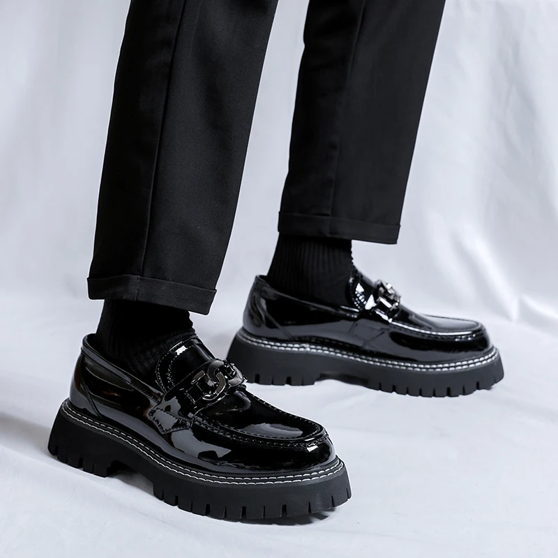 Men-s-round-toe-thick-soled-leather-shoes-Minimalist-and-trendy-styles ...