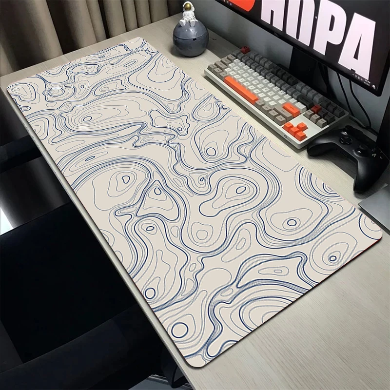Topographic Map Art Mouse Pad Gamer Mousepad Pc Gaming Accesorios Desk ...
