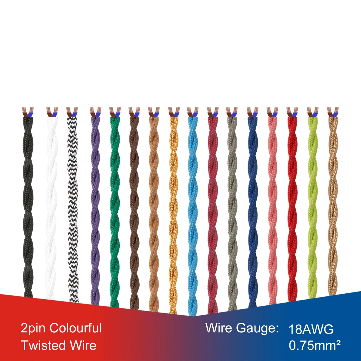 2-Core-Electrical-Wire-Braided-Fabric-Twisted-Cable-Flex-Lighting-Woven ...