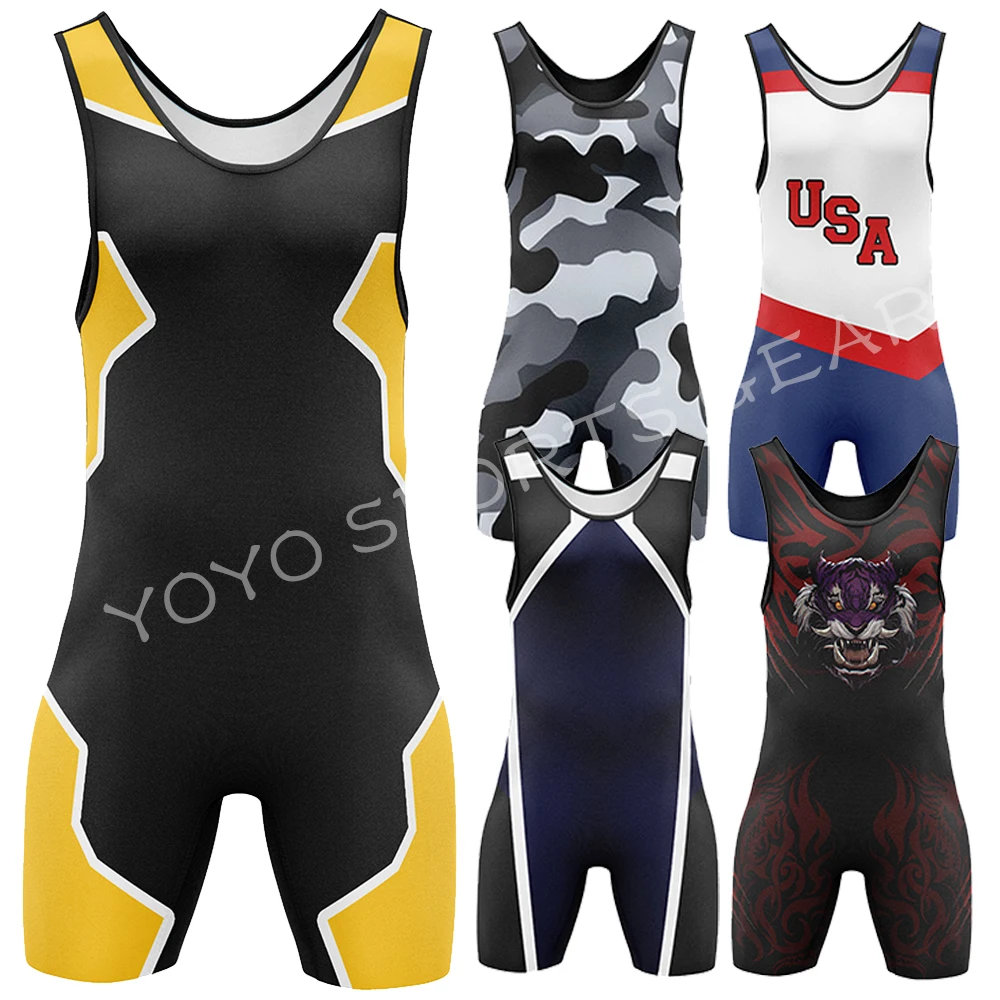 Wrestling-Singlets-Tummy-Control-Wear-GYM-Sleeveless-Triathlon ...