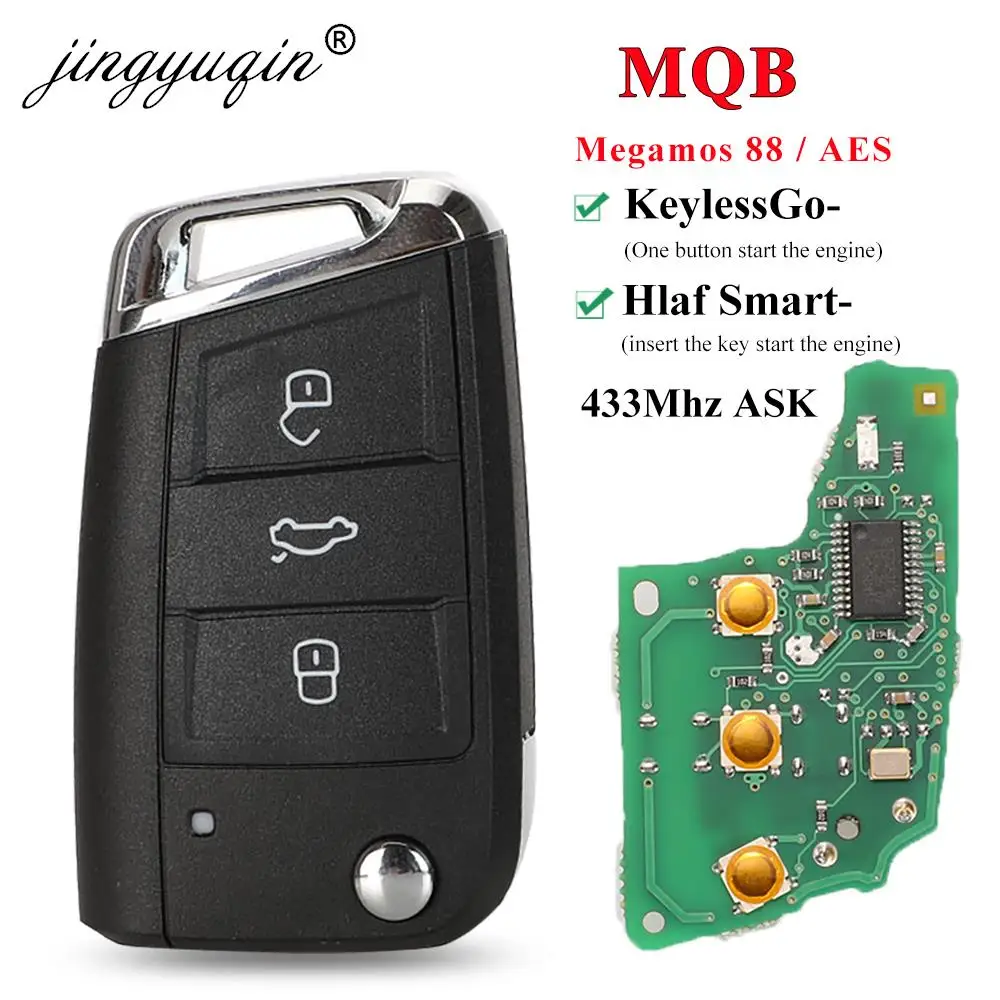 Jingyuqin-Remote-Car-Key-434MHz-MQB48-for-VW-Seat-Leon-Ateca-Golf7-MK7 ...