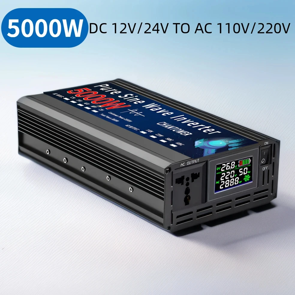 5000W-Pure-Sine-Wave-Inverter-DC-12V-24V-To-AC-110V-220V-50Hz-60Hz ...