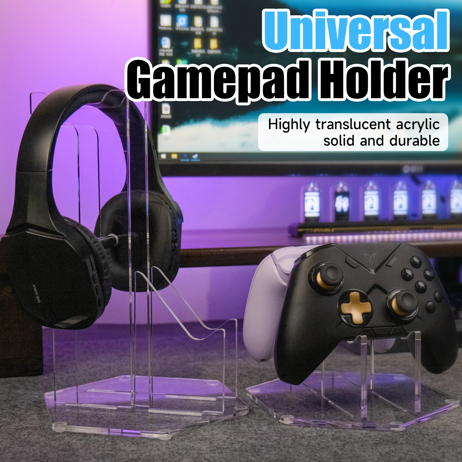Acrylic-Controller-Display-Stand-Gaming-Controller-Headphone-Holder-for ...