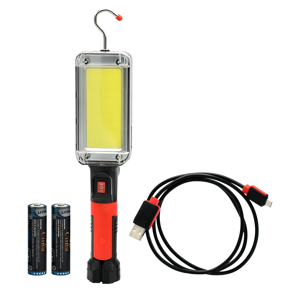 Led Work Light Portable Lamp Hook Magnet Camping Lamp High Low Cob Usb ...