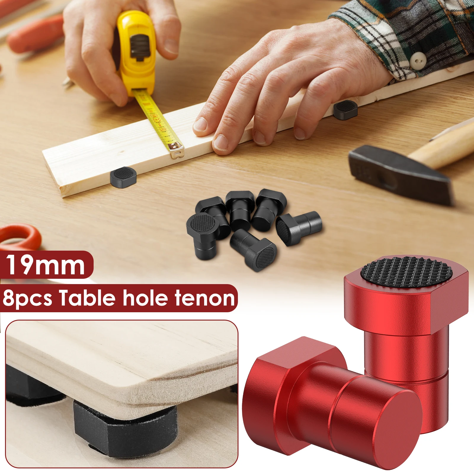 8Pcs-Bench-Clamp-19mm-Aluminum-Alloy-Workbench-Hole-Stop-Sturdy ...
