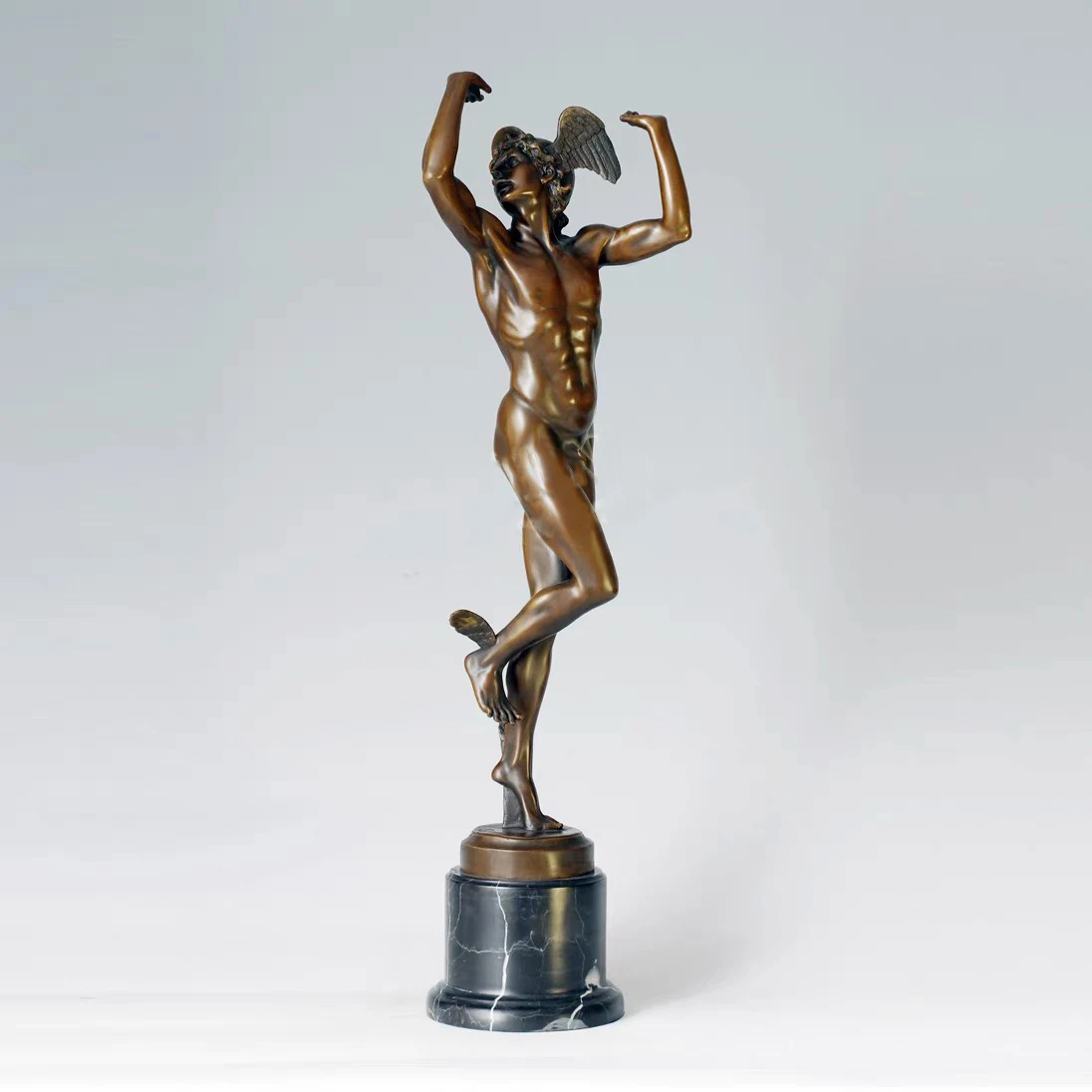 Greek-Hermes-Roman-Mercury-Statue-Myth-Commerce-God-Sculpture-Bronze ...