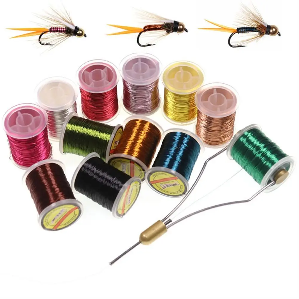 Fishing Tackle Body Ribbing Fly Tying Copper Wire 26 yards 0.2mm Fly ...