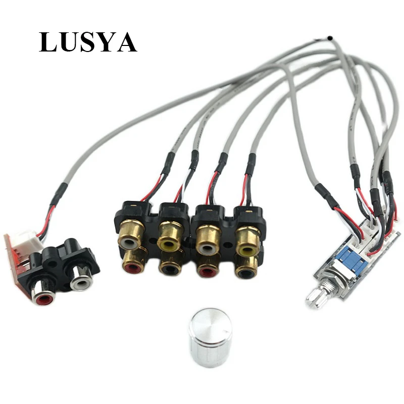Lusya 4-ways Dual-channel Audio Source Switching Board Preamp Signal Switch With Fixing Screws ...