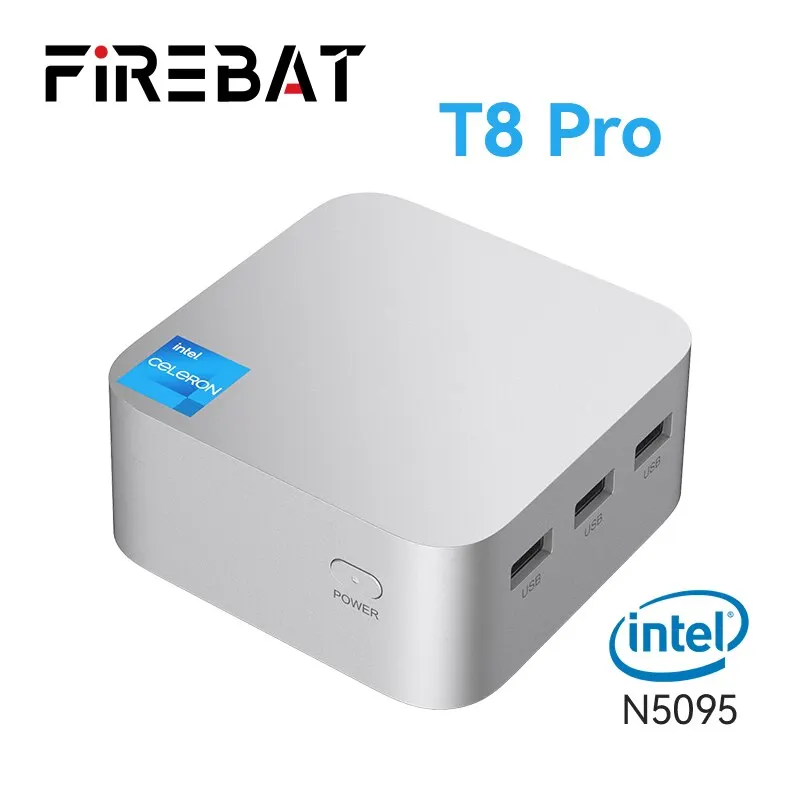FIREBAT T8 Pro Plus Mini PC Intel 11th Gen Jasper Lake Celeron N5095 Desktop Gaming Computer 8GB ...