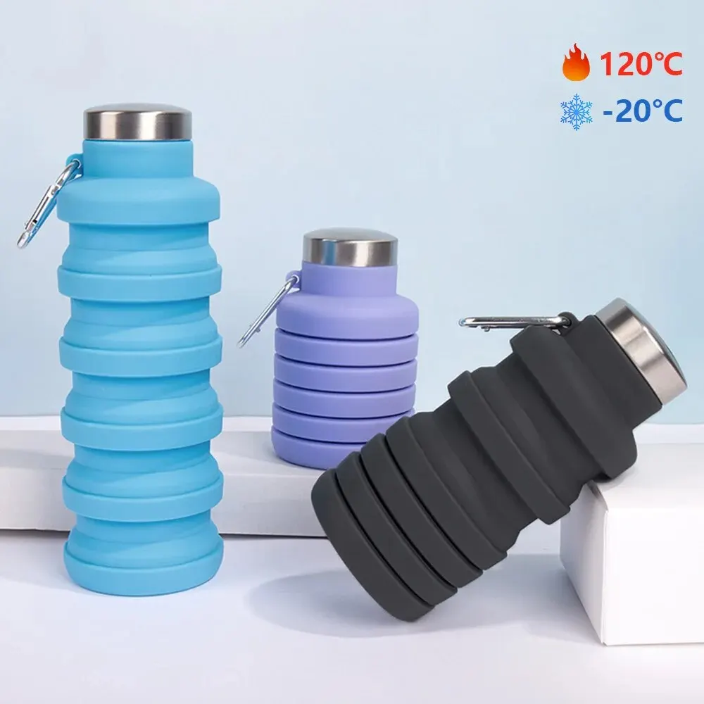 Collapsible-Water-Bottle-Silicone-Bottles-New-Portable-Silicone-Water-Bottle-Retractable-Folding ...