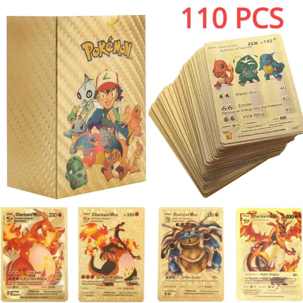 Treingi 2024 NUEVO 27-110PCS Cartas Pokemon Cartas Doradas Español ...