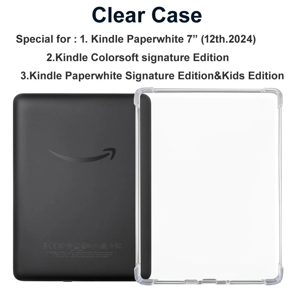 Clear Case for Amazon Kindle Paperwhite 12th Colorsoft 2024 Model ...