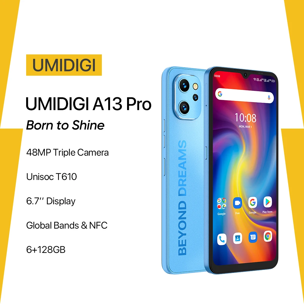 [in Stock] Umidigi A13 Pro Smartphone, 6gb 128gb, Nfc, 48mp Camera, 6.7 ...