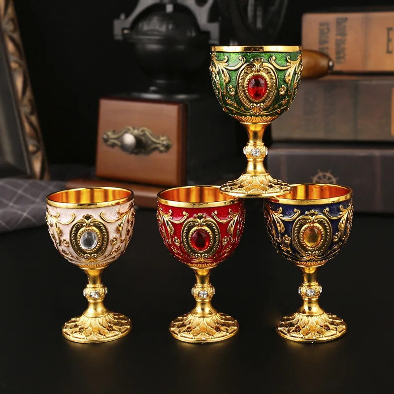 European-Style-High-grade-Metal-Small-Wine-Glass-30ml-Wine-Glass-Shot ...