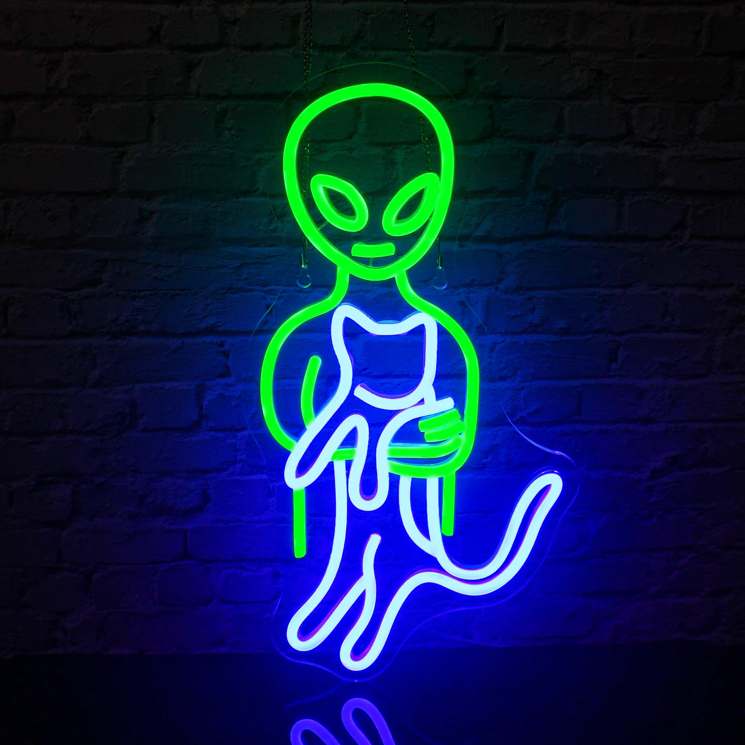 Green-Alien-Neon-Sign-Funny-Cat-Alien-Neon-Signs-for-Men-Cave-LED-Light ...