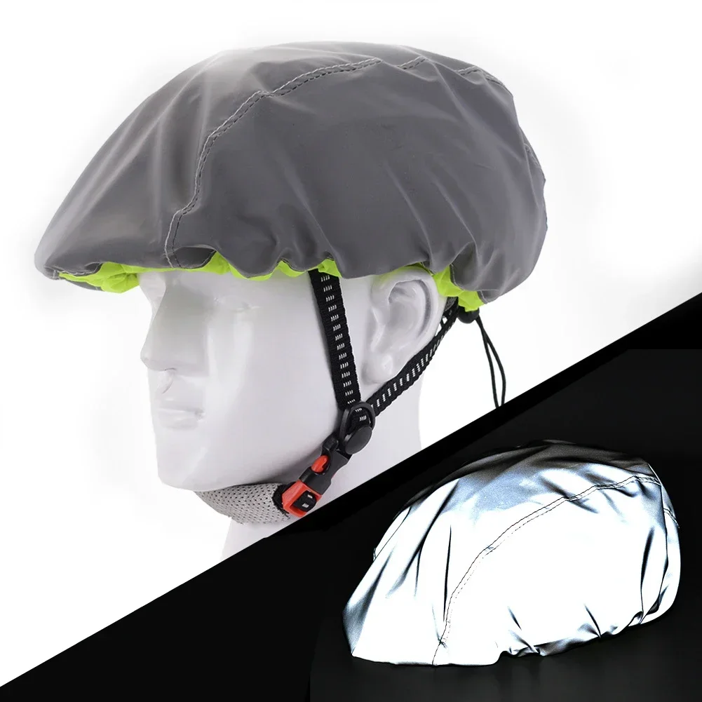 Bicycle Helmet Waterproof Cover Reflective Safety Cycling MTB Road Bike ...