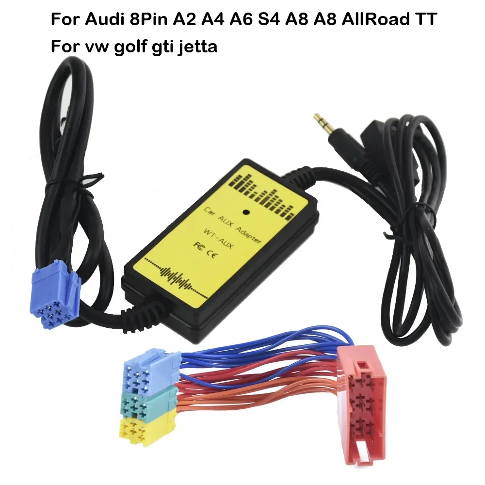 Car Audio USB AUX Adapter 3.5mm interface AUX CD Changer for Audi 8Pin ...