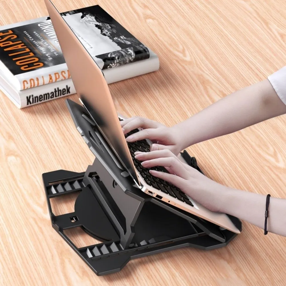 Black White Laptop Cooling Bracket Folding Bracket Adjustable Notebook ...