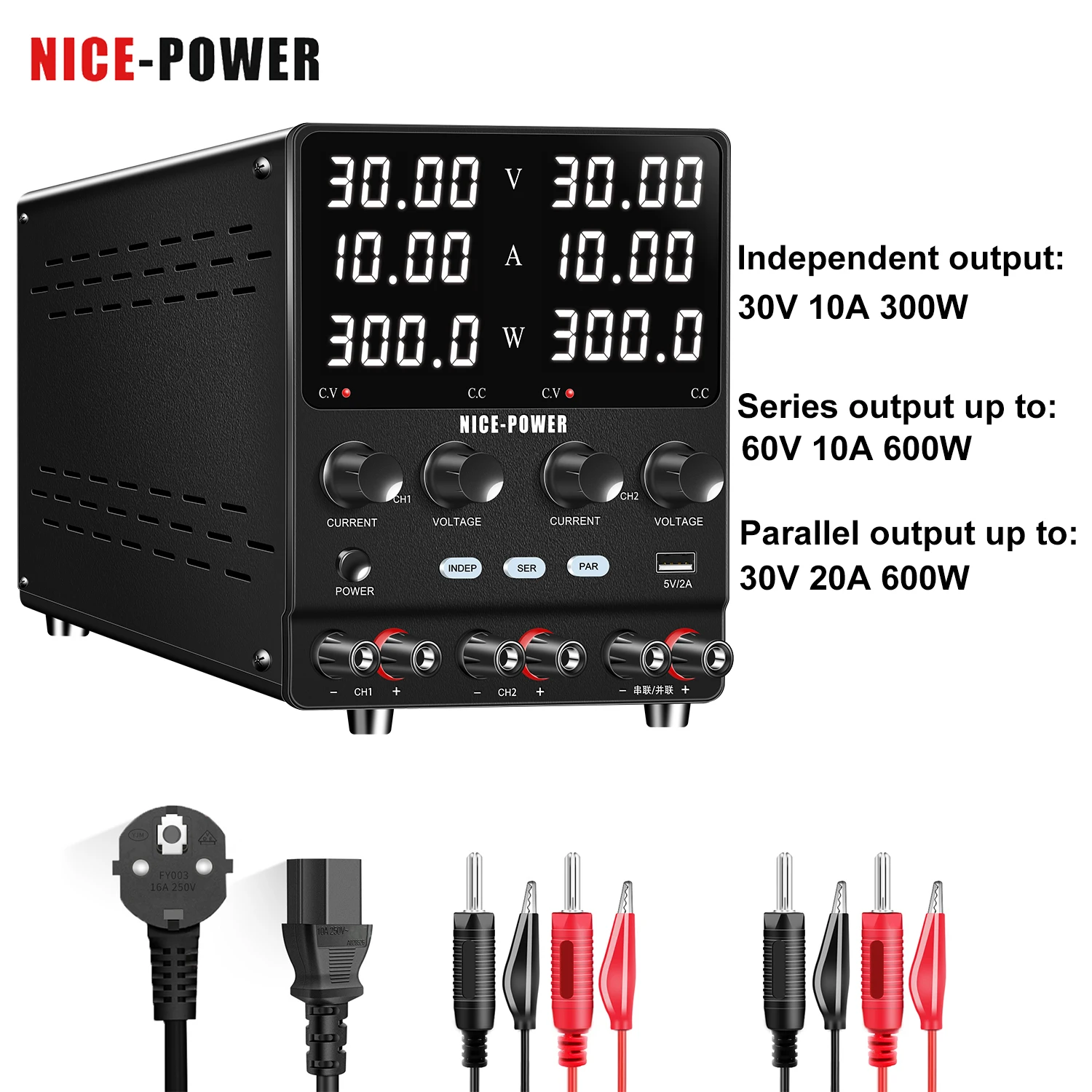 30V-10A-DC-Power-Supply-Adjustable-Digit-Display-Dual-Channel-Lab-Power ...