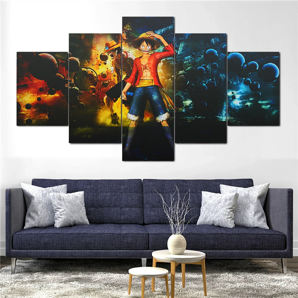 Bandai One Piece Canvas Painting Wall Poster Anime Character Monkey ...