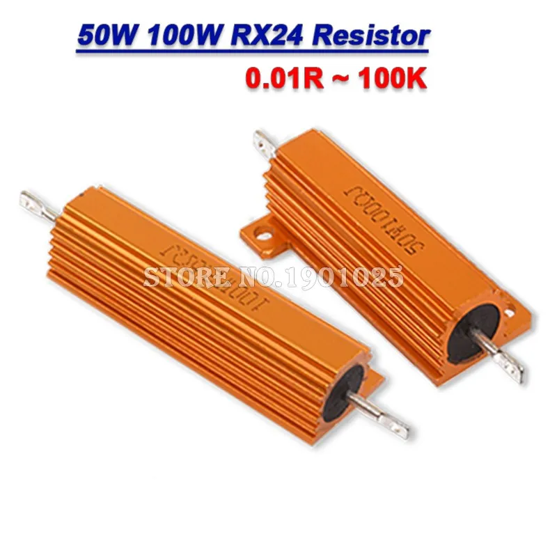 New-RX24-Aluminum-Power-Metal-Shell-Case-Wirewound-Resistor-BXV-50W ...