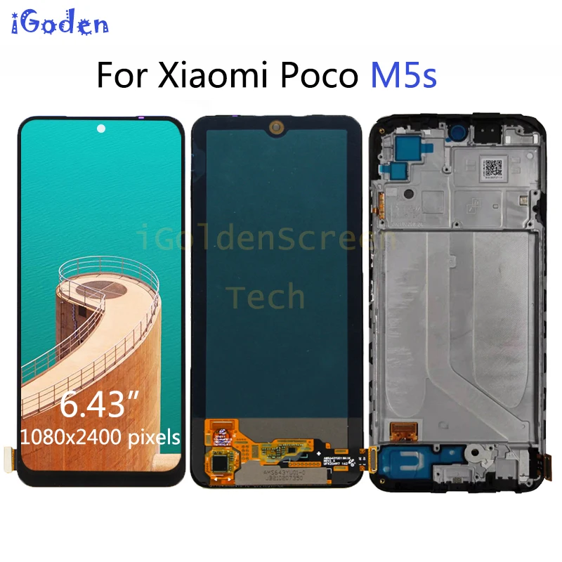 6-43-AMOLED-For-Xiaomi-poco-m5s-lcd-with-frame-touch-screen-digitizer ...