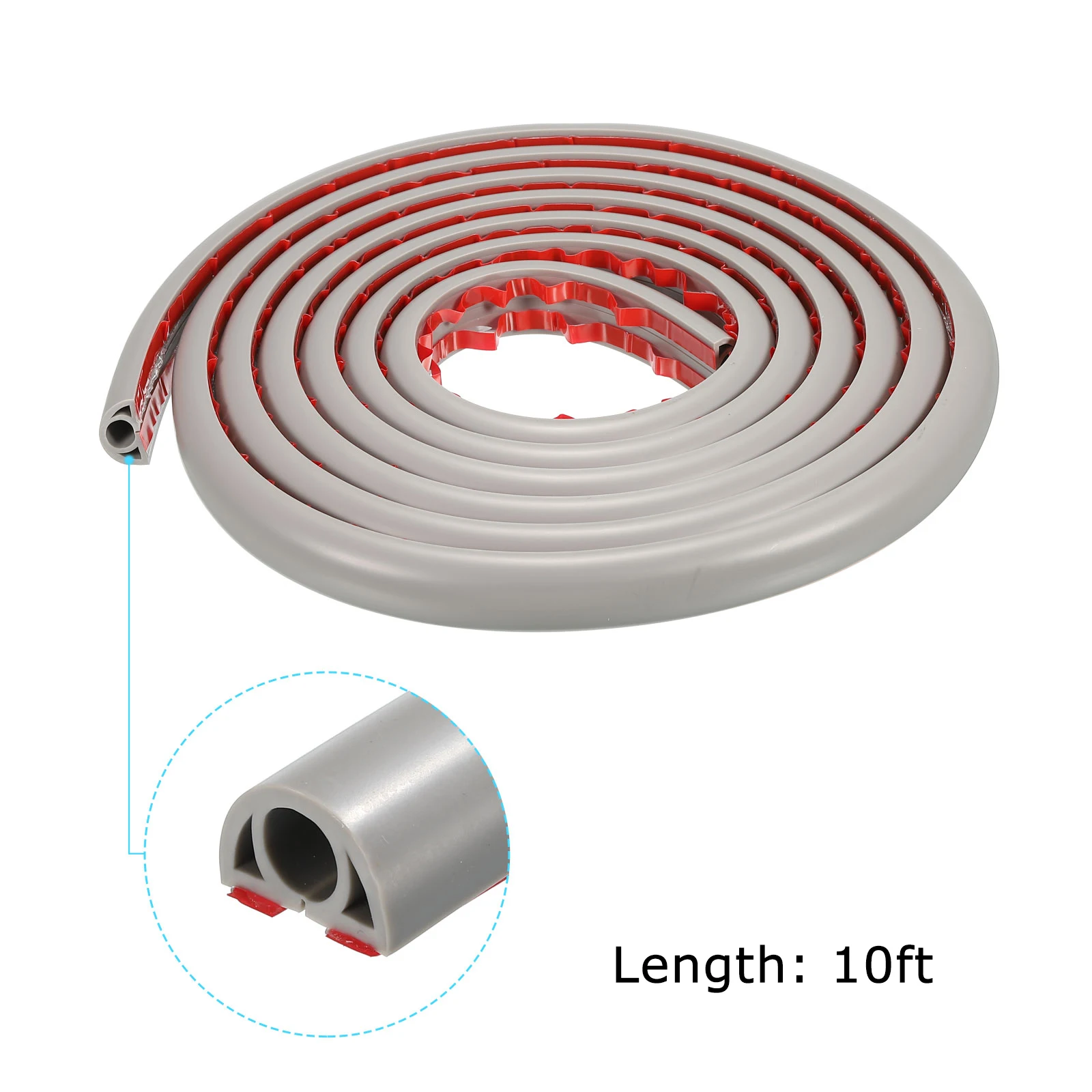 10ft-Floor-Cable-Cover-PVC-Cord-Protector-Self-Adhesive-Power-Cable ...