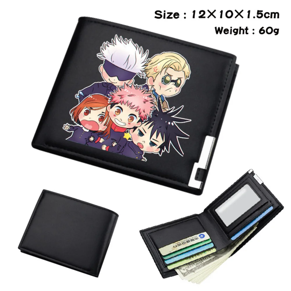 Anime-Itadori-Yuji-Satoru-Gojo-Bifold-Wallet-Black-Card-Holder-Cosplay ...