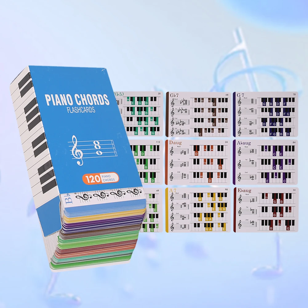 Piano Chord Flashcards Piano Chords Chart Included Piano Reference ...