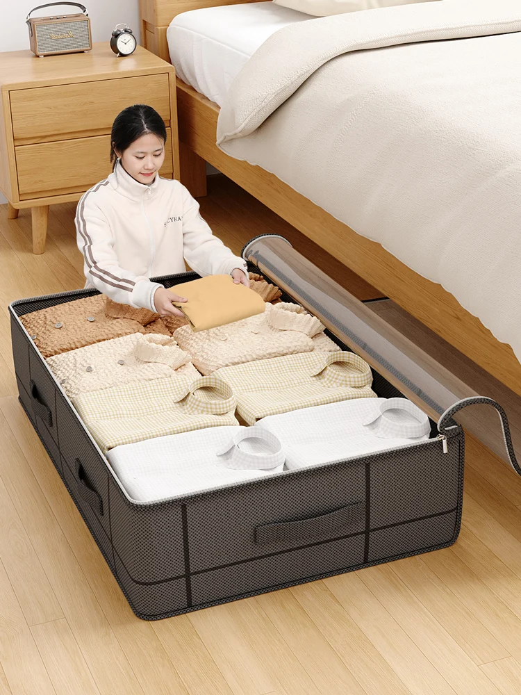 Heavy-duty-under-bed-storage-bag-Foldable-storage-box-with-large ...