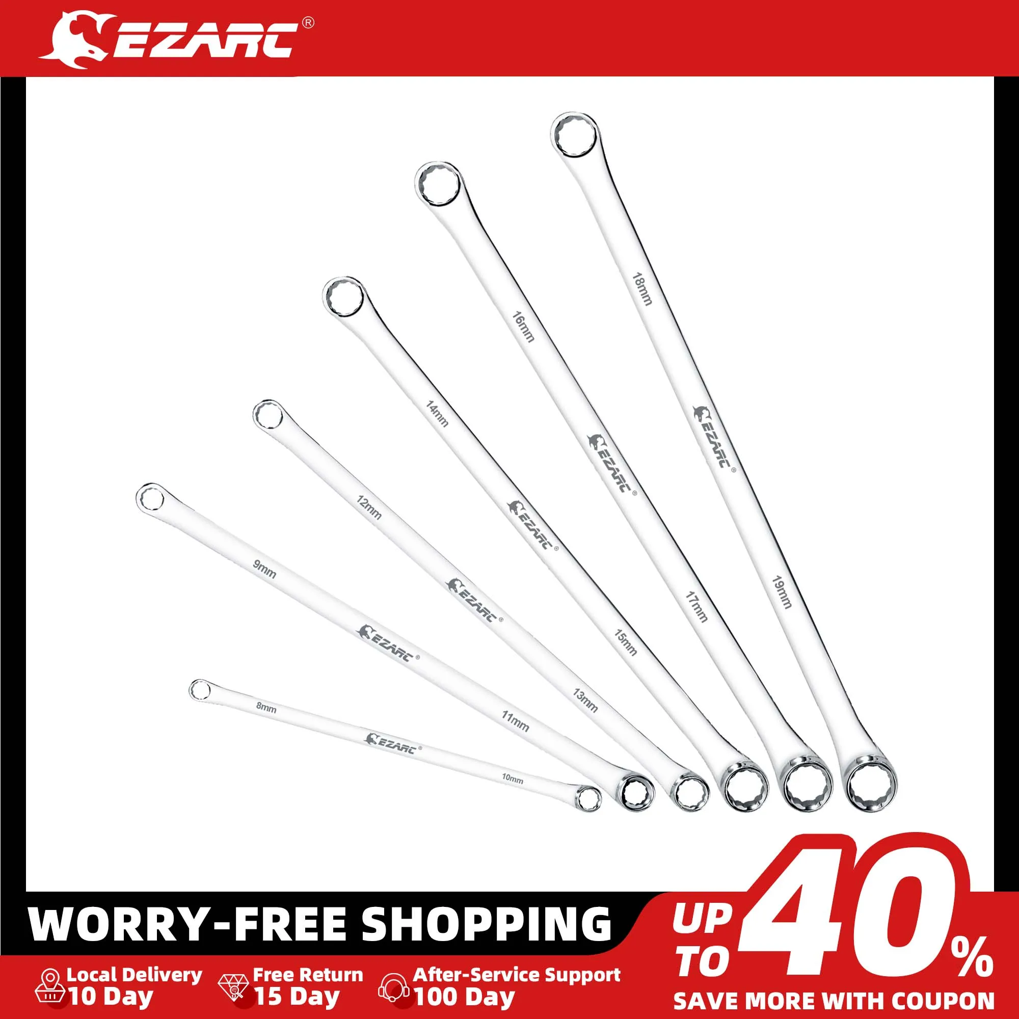 EZARC-6pcs-Wrenches-Set-Extra-Long-Box-End-Wrench-Set-8mm-19mm-Metric ...
