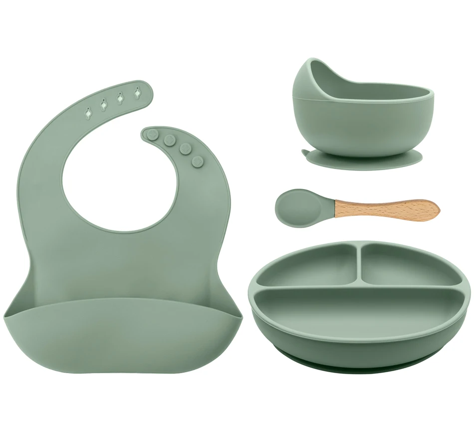 Silicone Baby Dishes Plate Bowl | Silicone Children's Tableware - 4pcs ...