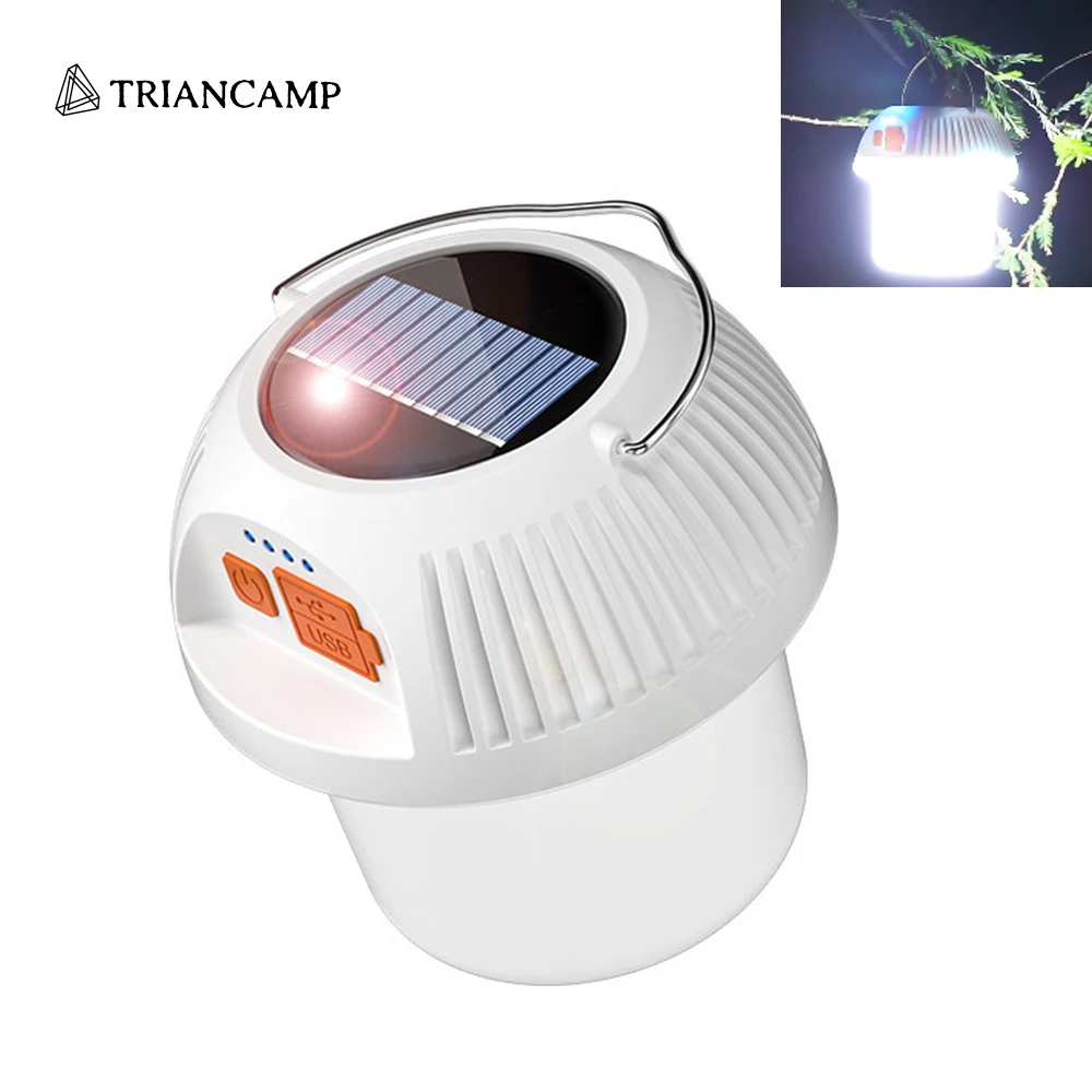 Solar-Camping-Light-Power-Bank-USB-Rechargeable-Remote-Control-Tent ...
