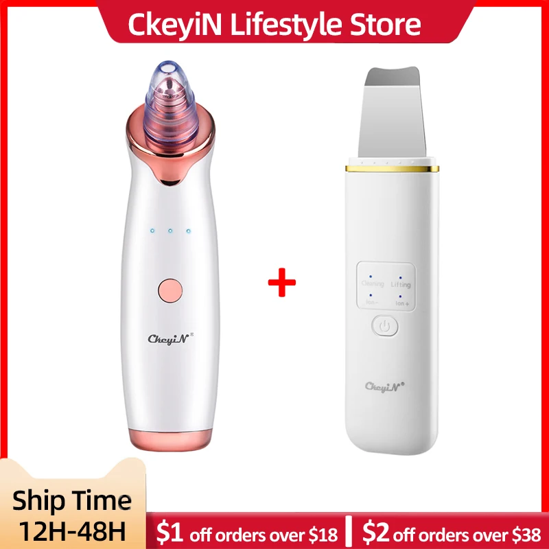 CkeyiN Depurador ultrasónico de iones para la piel Facial, Extractor ...