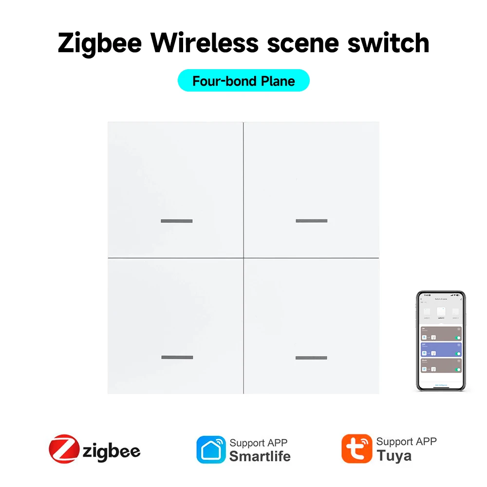 Tuya-Zigbee-Smart-Scene-Switch-Button-4-Gang-Wireless-Switch-Push-Button-Controller-Smart-Home ...