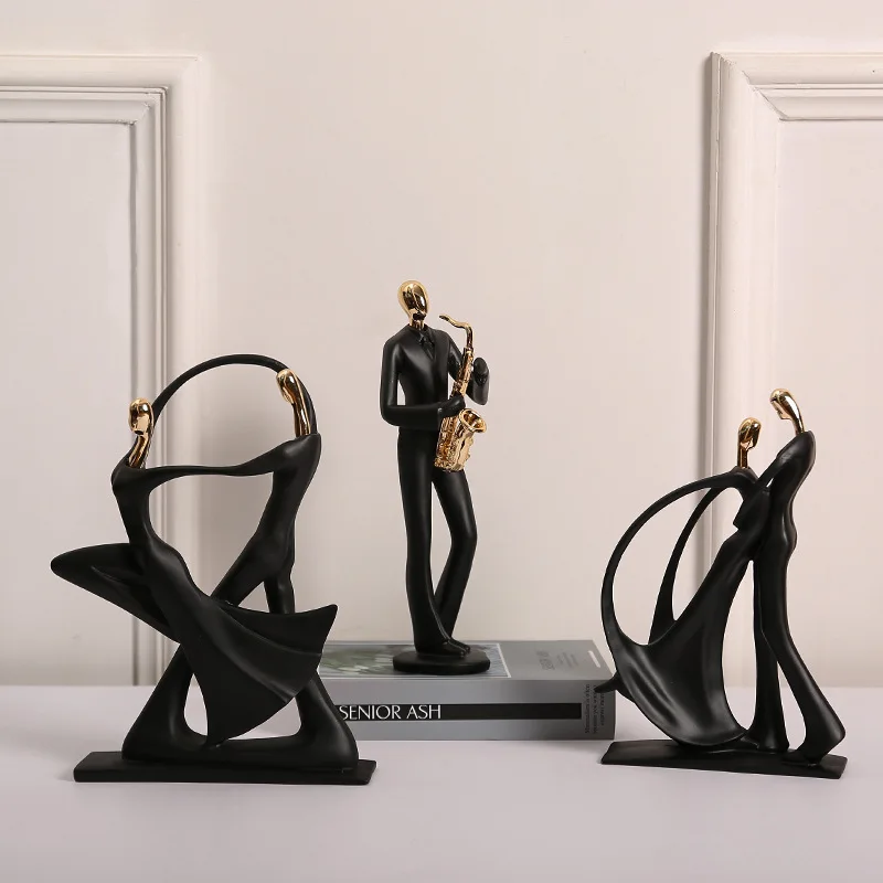 Musician Sculpture Abstract Music Dance Sculpture Figure Ornament ...