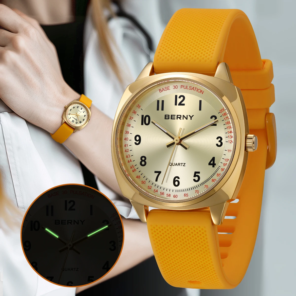 BERNY-relojes-de-enfermera-para-mujer-reloj-de-pulsera-informal ...