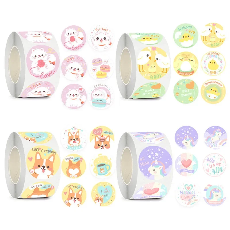 25mm-100-500pcs-Child-Cartoon-Reward-Sticker-Cute-Animal-Birthday ...