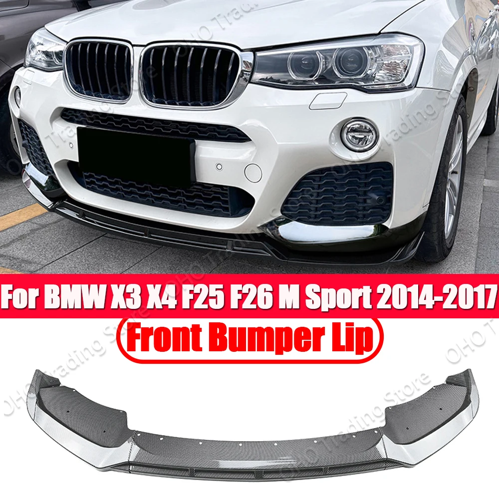Front-Bumper-Lip-Spoiler-Side-Splitters-Guards-For-BMW-X3-F25-X4-F26-M ...