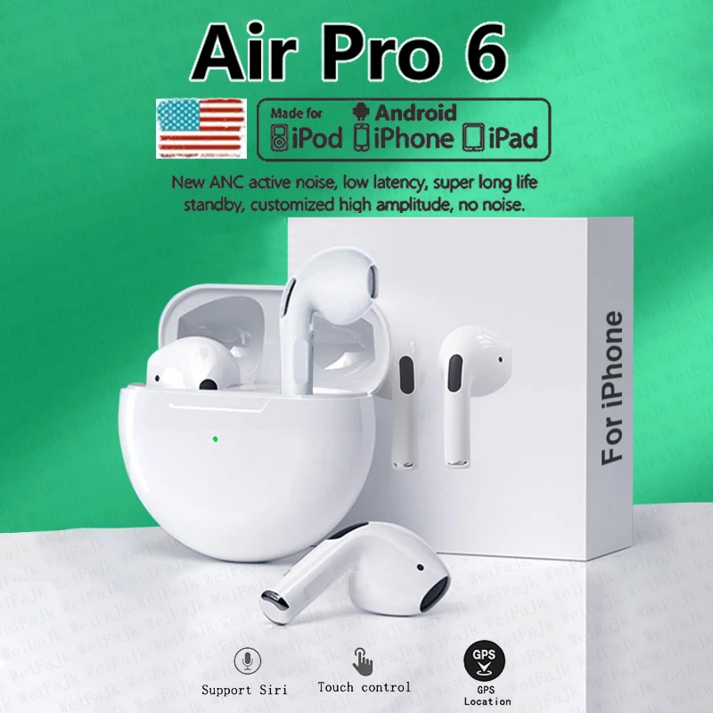 Apple-Original-AirPods-Pro-6-TWS-Auriculares-Bluetooth-Inal-mbricos ...