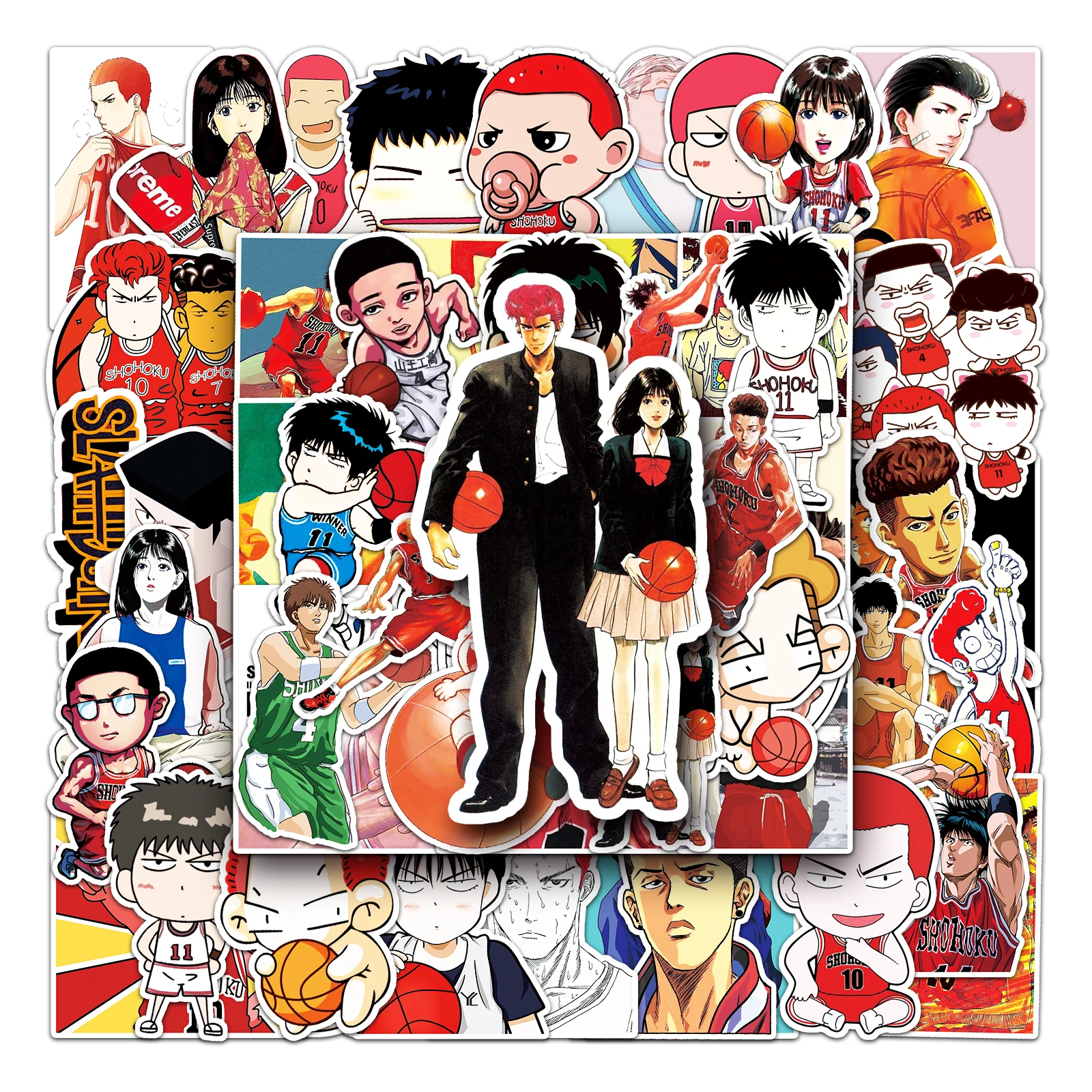 50 Piece Slam Dunk Stickers Waterproof DIY For Phones Laptop Car ...