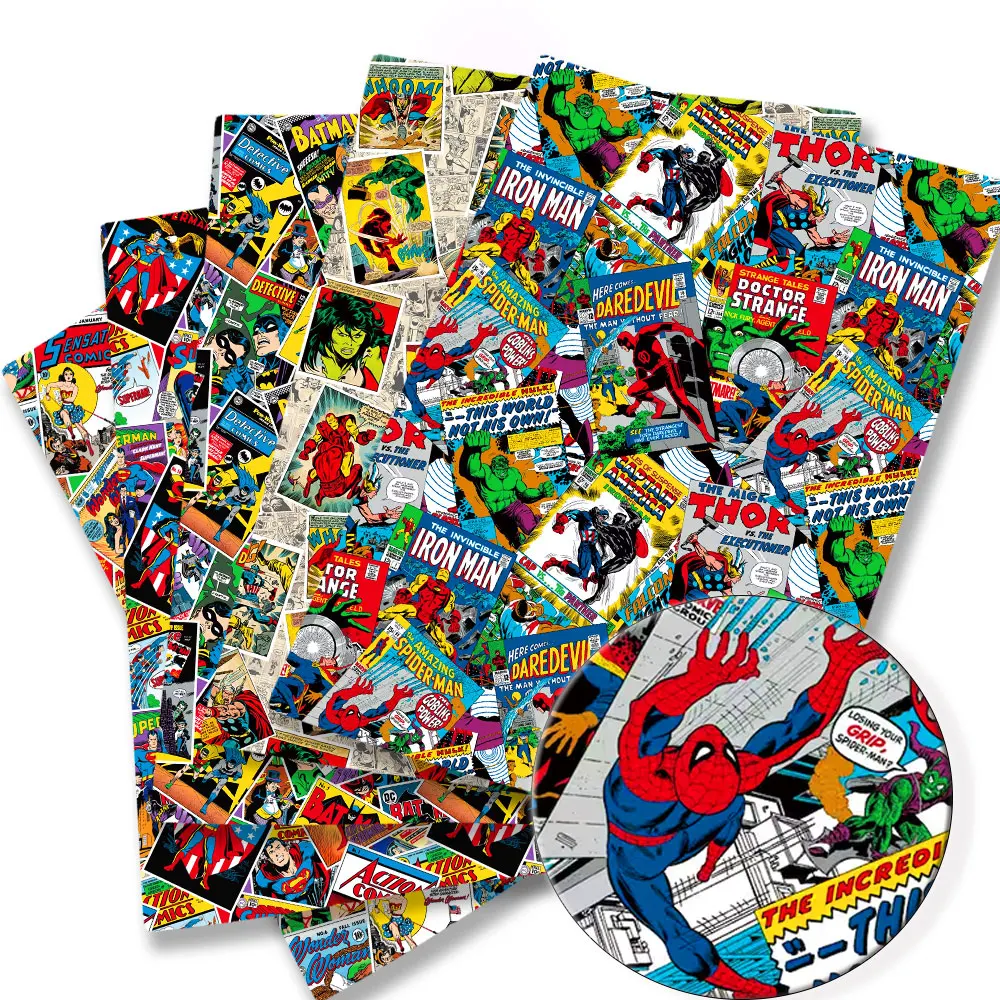 Sale Disney The Avengers Superhero Spiderman Cotton Fabric Material For ...