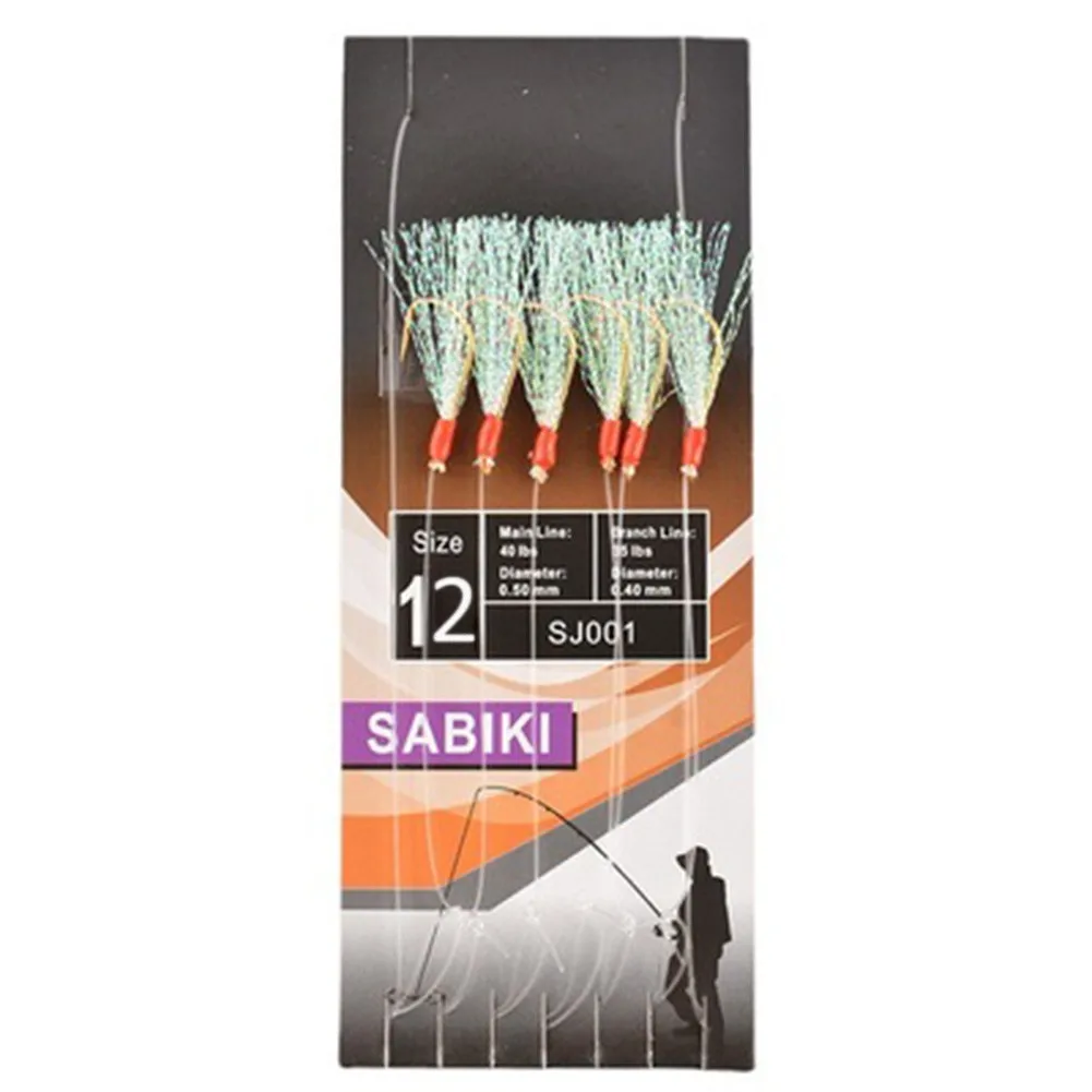 6-Pack Sabiki Soft Lure Rigs - Easy Fishing Tackle