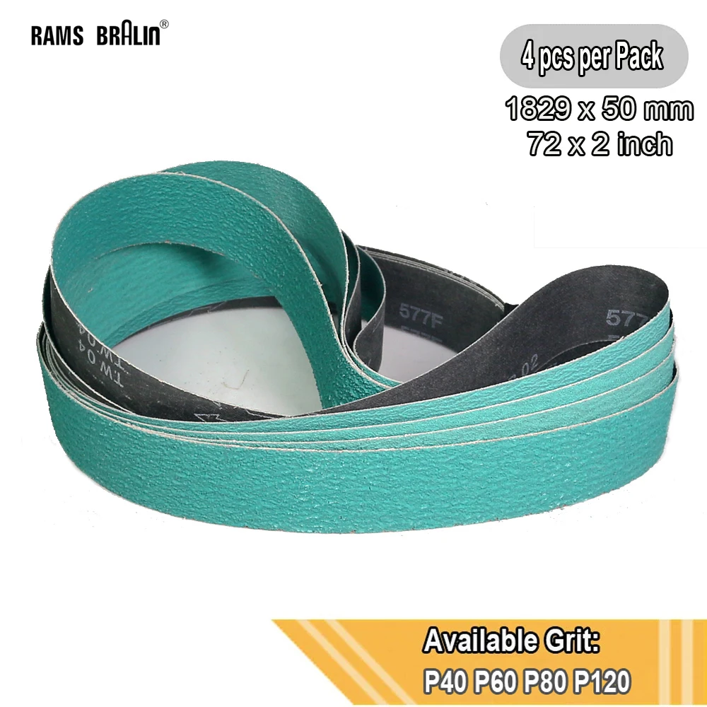 4-pieces-72x2-in-577F-Zirconia-Abrasive-Sanding-Belts-1829x50mm-P40-P60 ...