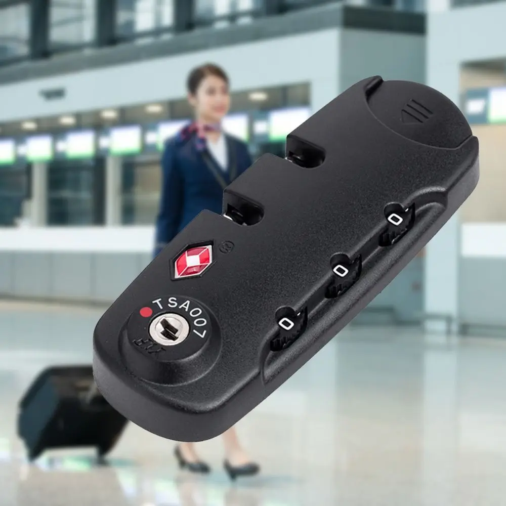 TSA-3-Digit-Password-Lock-Steel-Wire-Security-Lock-Suitcase-Luggage ...