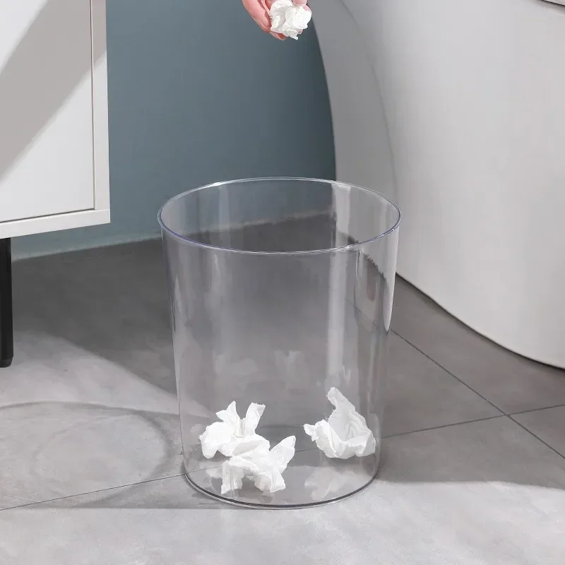 Transparent-and-minimalist-large-trash-can-for-household-light-luxury ...